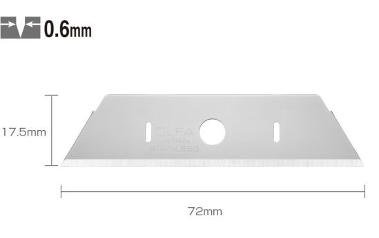 OLFA SKB-2S/10B trapezni nožići za skalpel 17,5mm - pakovanje od 10 komada