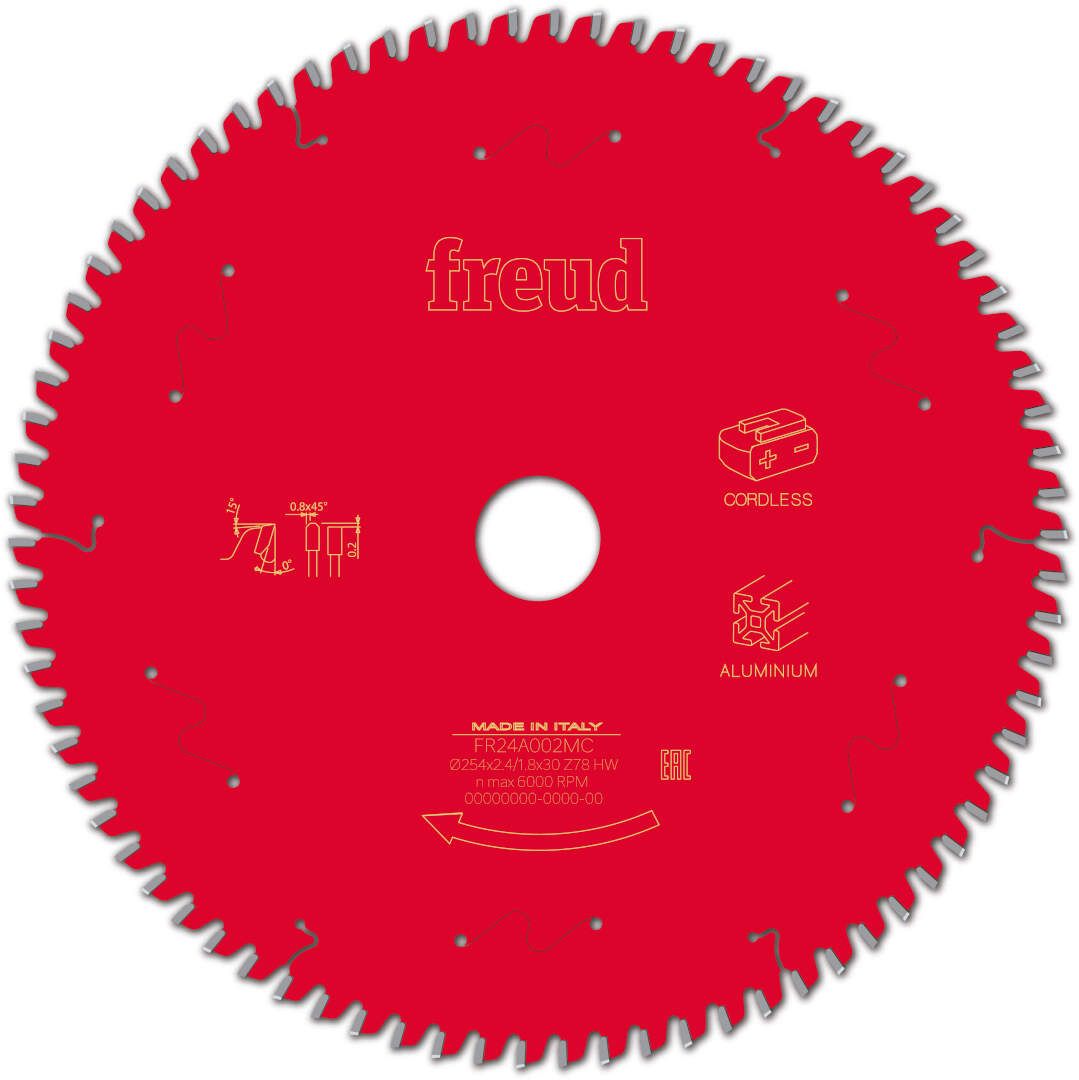 FREUD 254x2,4x30mm 78Z tanki list cirkularne testere za aluminijum za ...