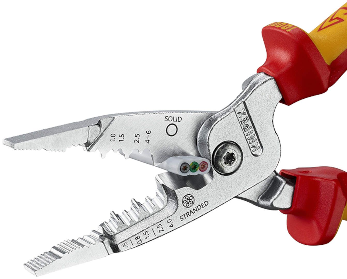 Knipex 1000V VDE izolovana kombinovana električarska klešta za skidanje izolacije 200mm (13 76 ...