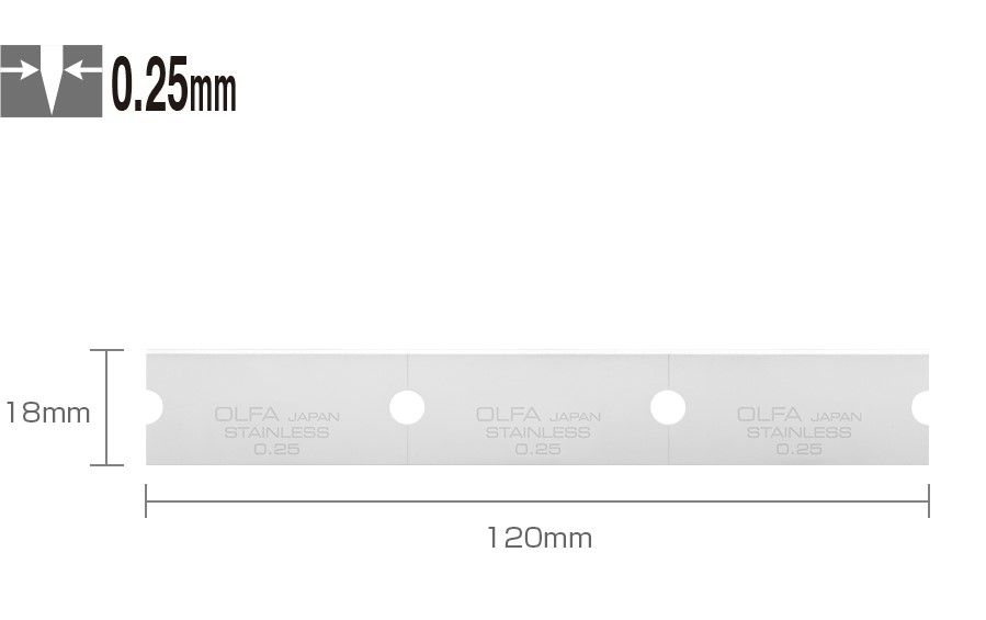 OLFA GSB-1S nožići za strugače 120mm - pakovanje od 30 komada