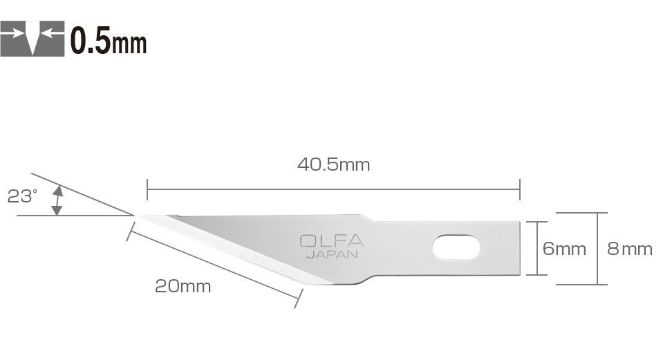 OLFA KB4-S/5 nožići za skalpel 20mm - pakovanje od 5 komada; za model AK-4