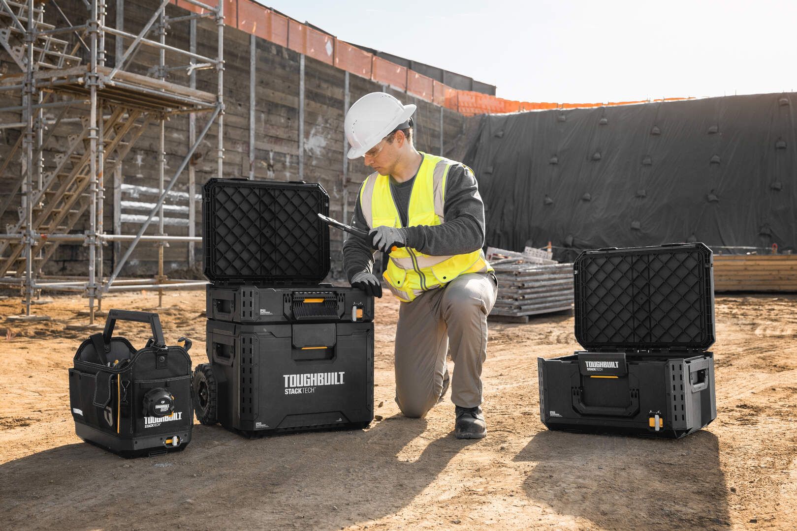 TOUGHBUILT StackTech™ trodelni set kutija za alat sa točkovima za ...